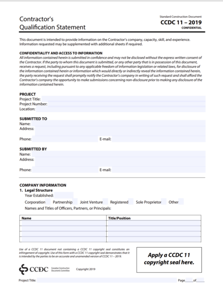 CCDC Documents Archives - Ontario General Contractors Association | OGCA.ca